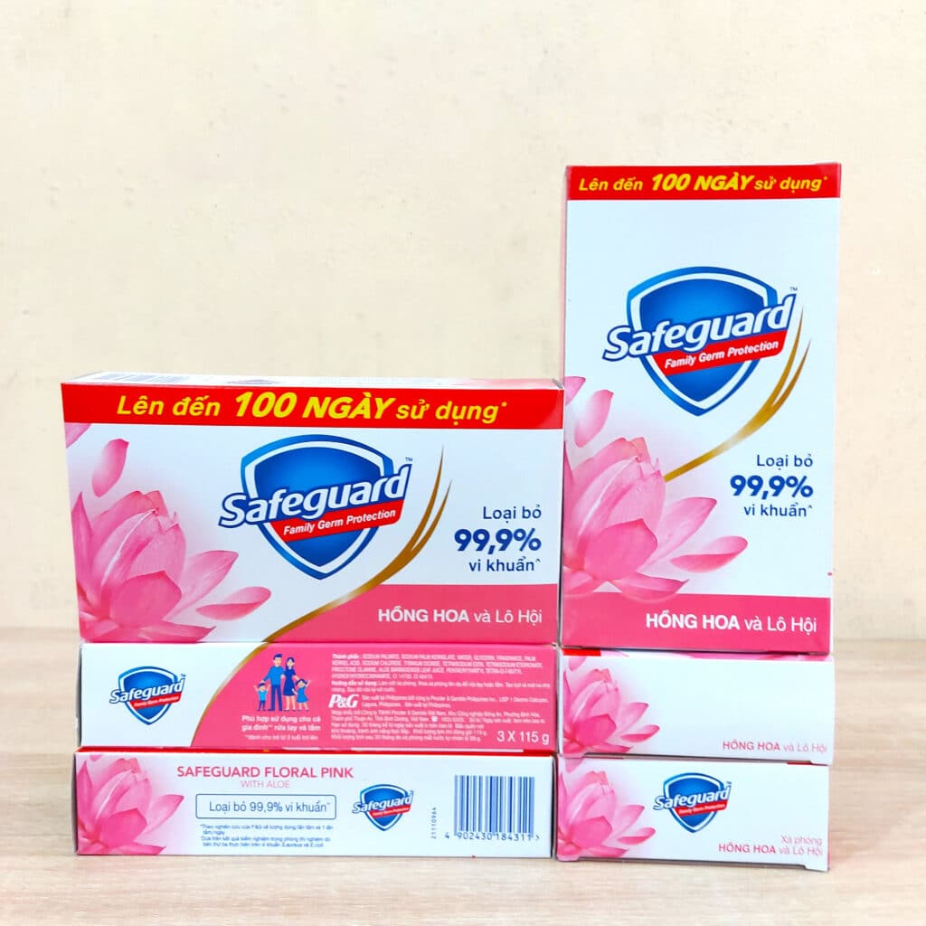 Safeguard Bar Soap Floral Pink With Aloe Pack 3 (125g X 3) X 24 Boxes ...