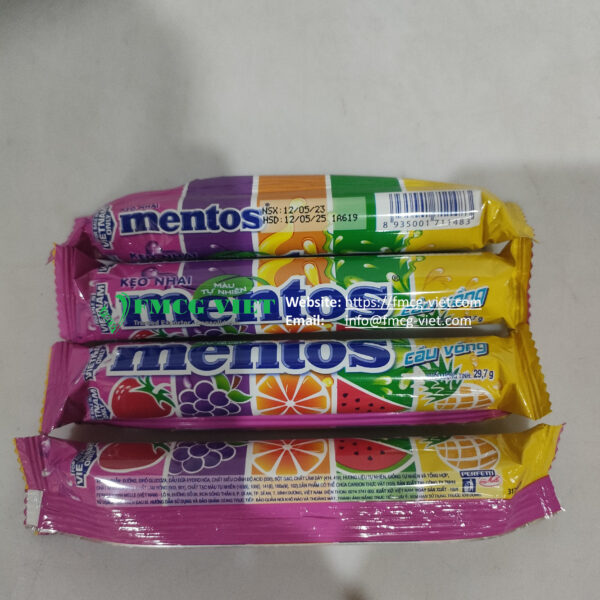 Mentos Chewy Candy Rainbow (29.7G X 16 Sticks) 475.2G X 24 Bags ...