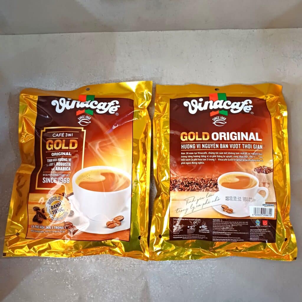Vinacafe 3in1 Gold Original Instant Coffee 20gr X24 Packs (Cà Phê Sữa ...