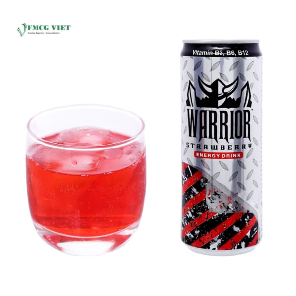 Warrior Energy Drink Can 325ml X24pcs Strawberry Wholesale Exporter ...