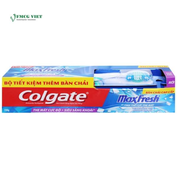 Colgate Toothpaste 225g Max Fresh Peppermint Ice + Toothbrush Wholesale ...