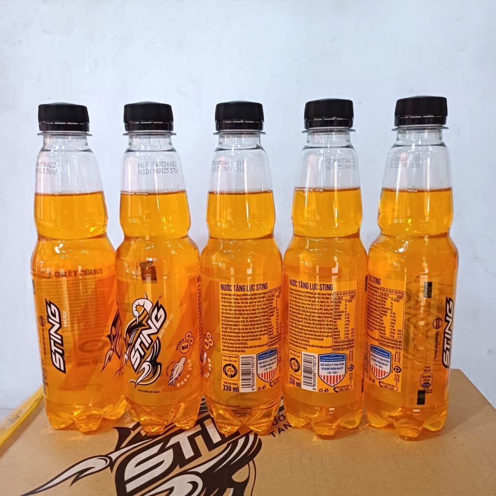 Sting Energy Drink Vitamin Rush Ginseng Flavor 330ml X24 Bottles ...