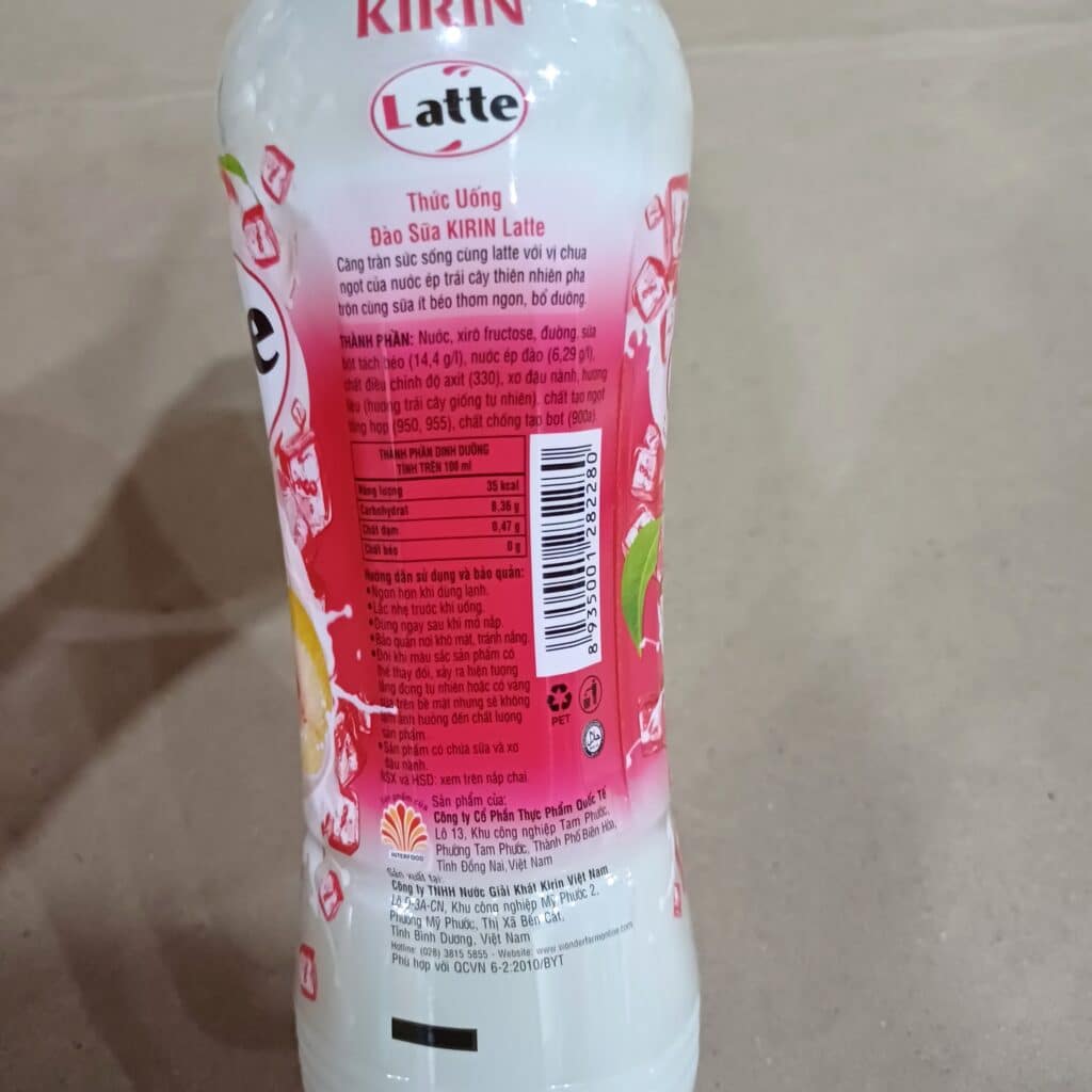 Kirin Latte Peach Flavour 345ml X 24 Bottles Wholesale Exporter » FMCG Viet