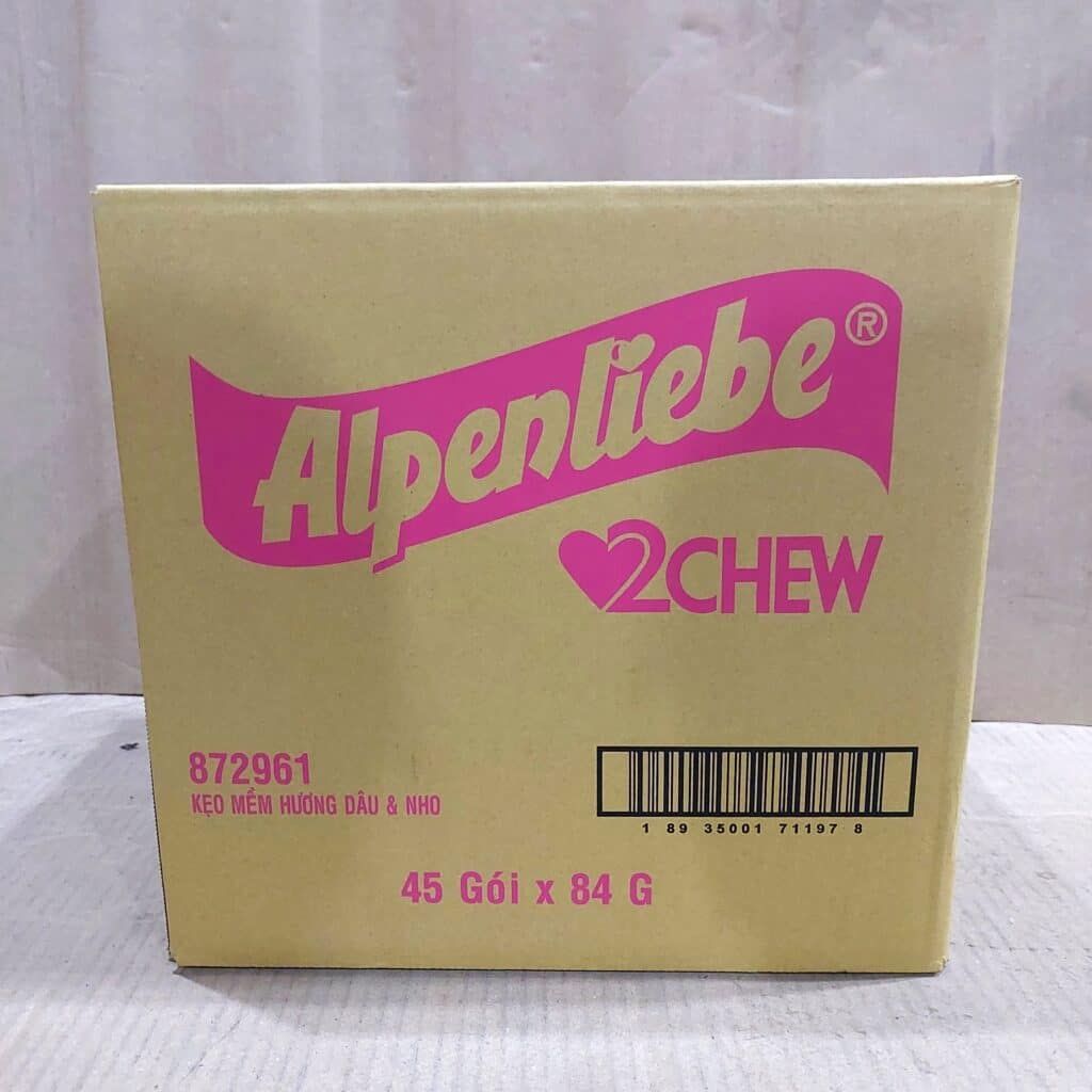 Alpenliebe Grape Strawberry Flavor Candy 2Chew Chewy 84g X 45 Bags Wholesale Exporter » FMCG Viet