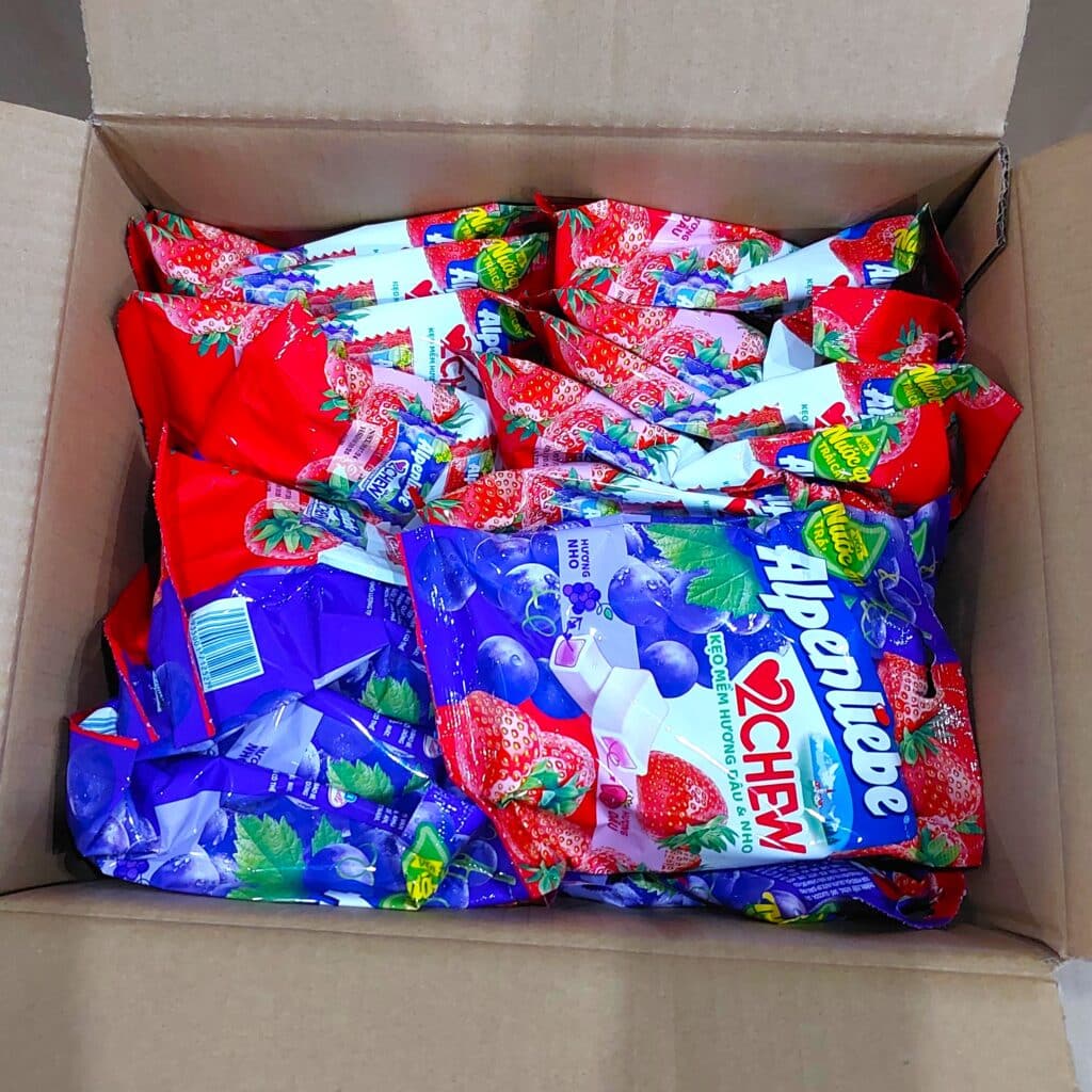 Alpenliebe Grape Strawberry Flavor Candy 2Chew Chewy 84g X 45 Bags ...
