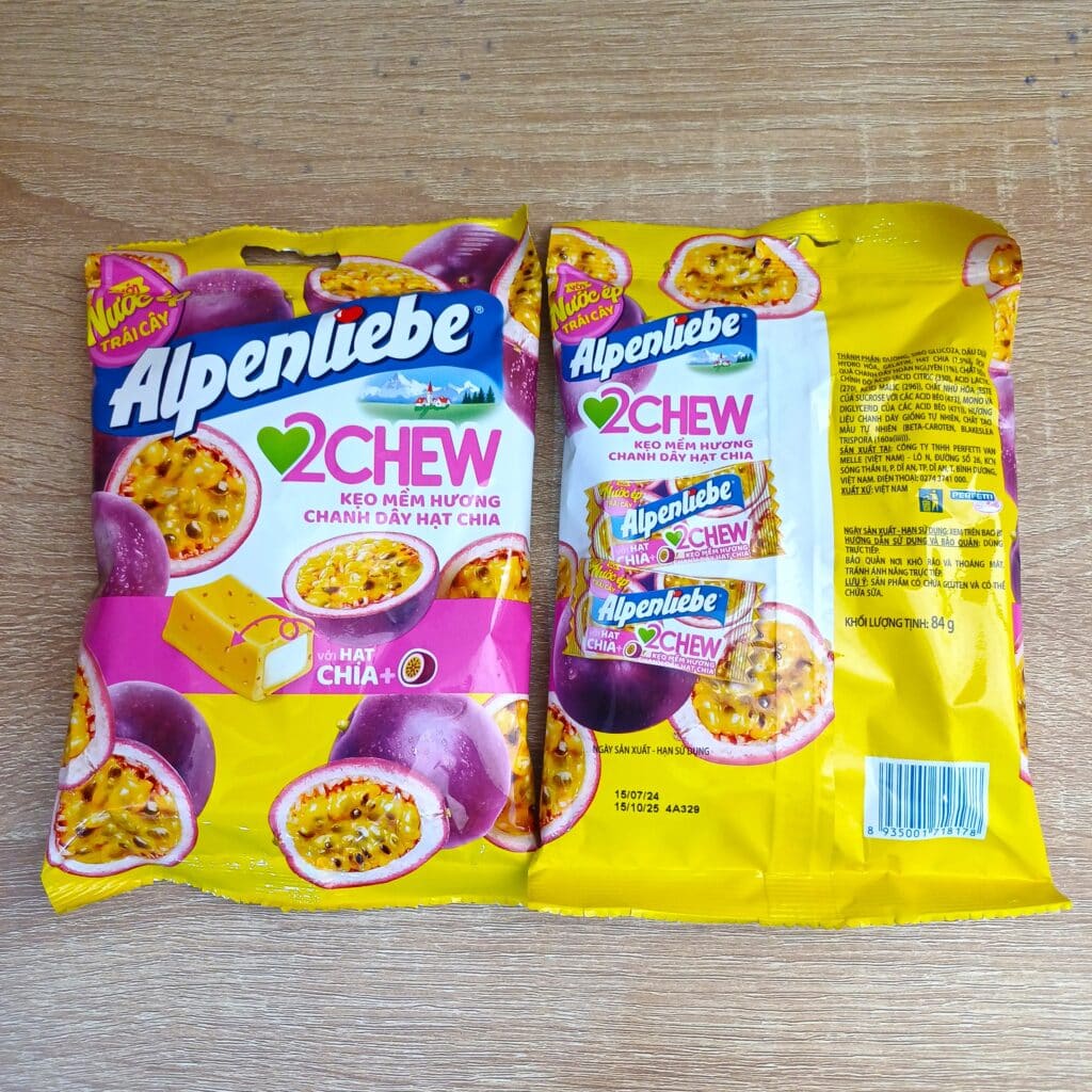 Alpenliebe Passion Fruit And Chia Seeds Flavor Candy 2Chew Chewy 84gx 24 Bags Wholesale Exporter ...