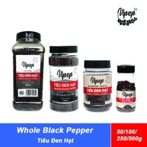 Whole Black Pepper Vipep 50g, 100g, 250g, 500g Wholesale Exporter ...