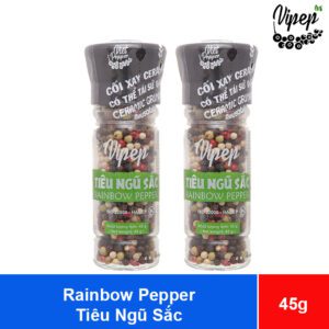 Vipep Rainbow Pepper 45g X 6 Jars (With Lid Of Mill) (Tiêu Ngũ Sắc ...