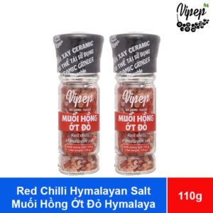 Vipep Red Chilli Himalayan Salt 110g X 6 Jars With Lid Of Mill (Muối ...