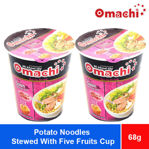 Omachi Potato Noodles Stewed With Five Fruits 68G X24 Cups Wholesale ...