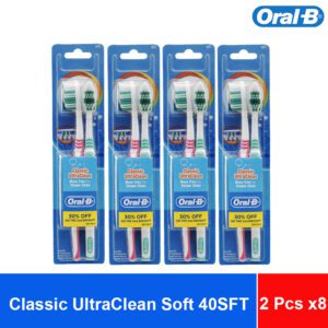 Oral-B Toothbrush Classic UltraClean Soft 40SFT - Pack Of 2 X8 Sheets ...