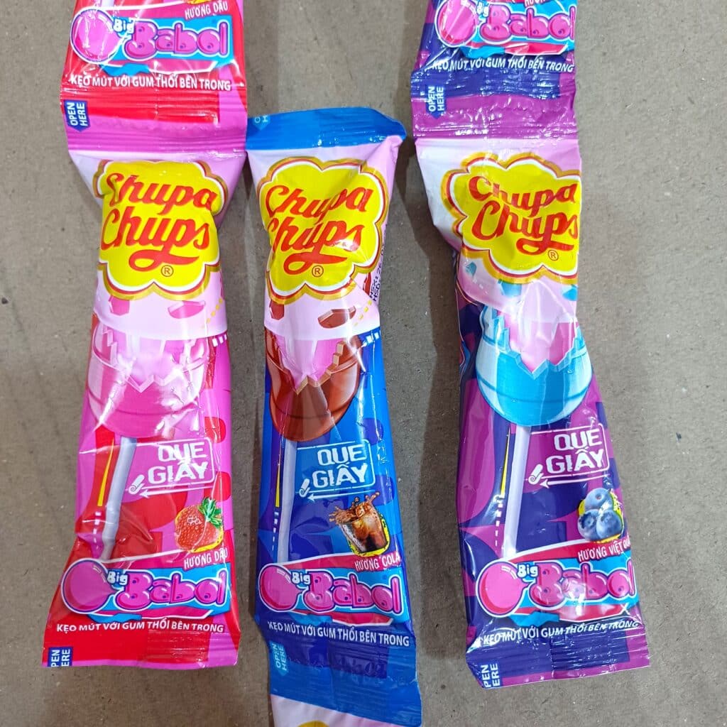 Chupa Chups Lollipop With Big Babol Gum Center Filled 432g ( 12g X 36 ...
