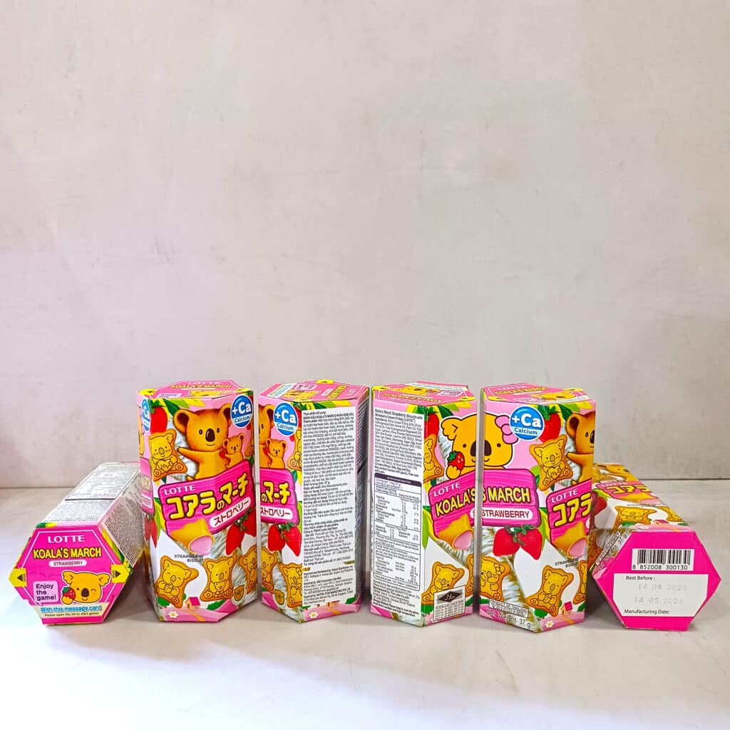 Lotte Biscuits Koala Strawberry Cream 37g X 48 Boxes Wholesale Exporter » FMCG Viet