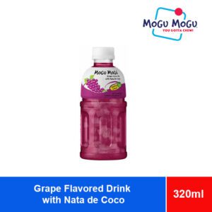Mogu Mogu Grape Flavored Drink With Nata De Coco 320ml X 24 Bottles ...