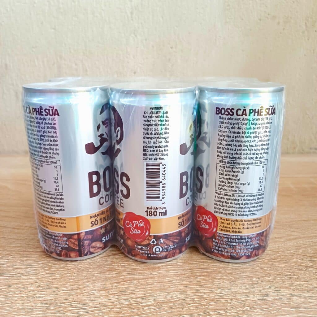 Boss Café Milk 180ml X 24 Wholesale Exporter » FMCG Viet