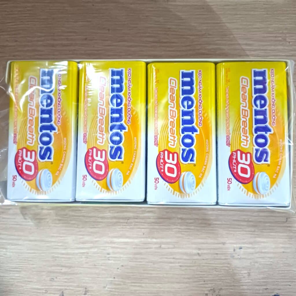 Mentos Pure Fresh Tablet Lemon & Peppermint 35g X 6 Tins X 12 Boxes ...