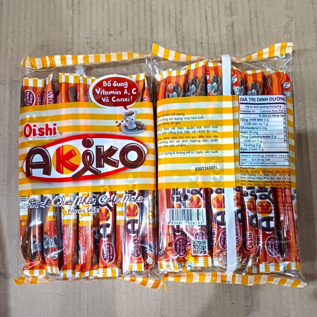 Akiko Oishi Mocha Coffee-Pillows Stick Snack 140g Wholesale Exporter ...