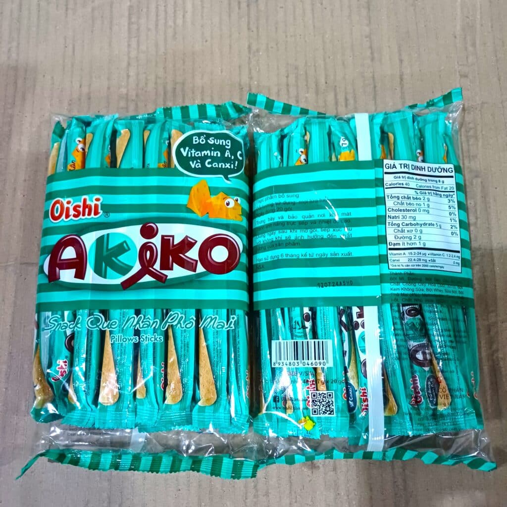 Akiko Oishi Cheese-Pillows Stick Snack 140g Wholesale Exporter » FMCG Viet