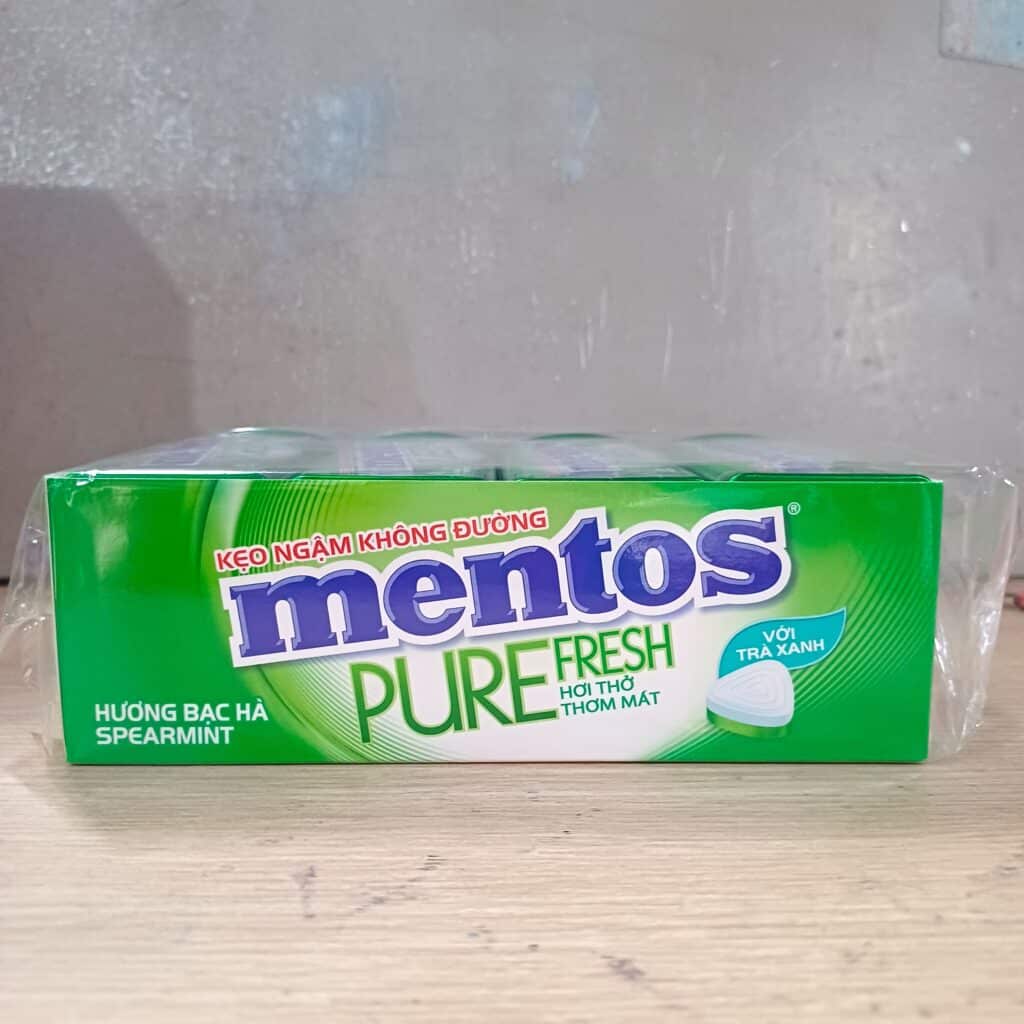 Mentos Pure Fresh Tablet Peppermint & Green Tea Extract 35g X 6 Tins X ...